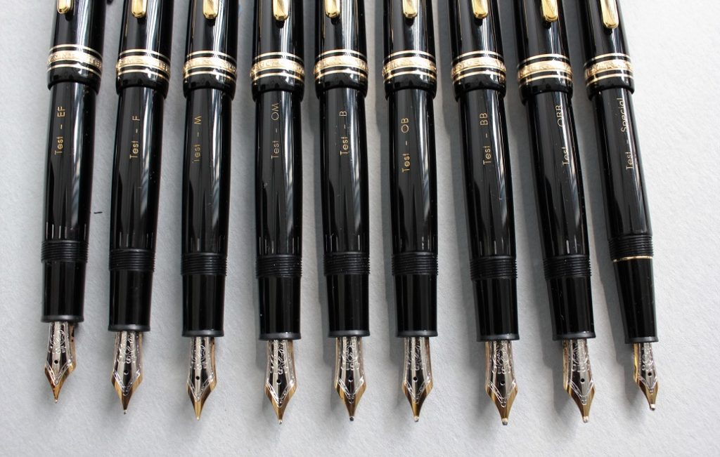 A Rare Set Of Nine Montblanc Meisterstuck Fountain Pen Nib Selection ... A Rare Set Of Nine Montblanc Meisterstuck Fountain Pen Nib Selection ...