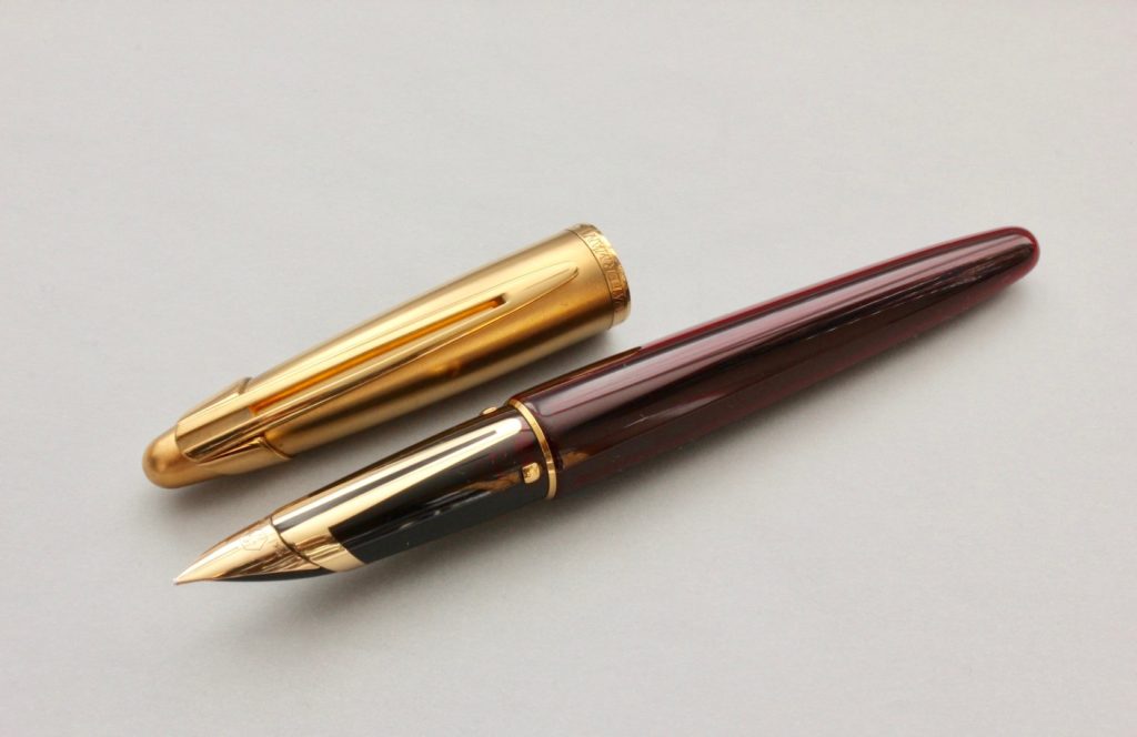 Waterman Edson Ruby Red Fountain Pen | Stub Nib - Vintage and Modern Pens