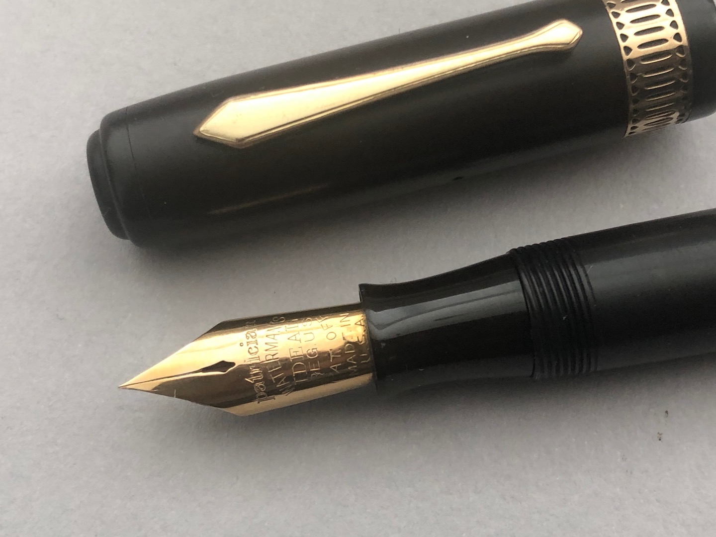 1930s Waterman Patrician Black Lever Filler Fountain Pen | Fine Nib ...